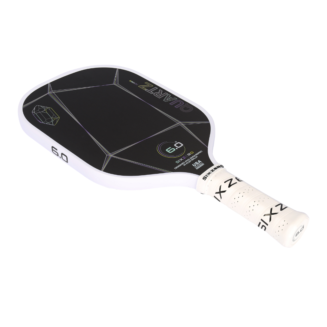 Six Zero - Quartz 15mm Pickleball Paddle - White – The Pickleball Studio